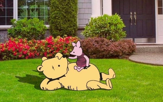 Winnie the Pooh Piglet With Pooh Hundred Acre Wood Sign - Etsy
