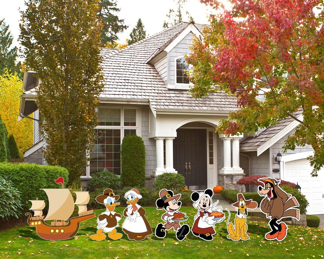 Mickey Minnie Pluto Goofy Donald Daisy Thanksgiving Pilgrims - Etsy