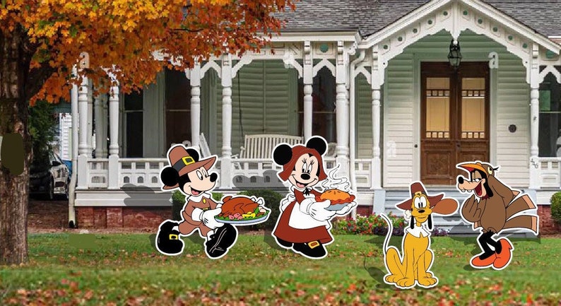 Mickey Minnie Pluto Goofy Donald Daisy Thanksgiving Pilgrims - Etsy
