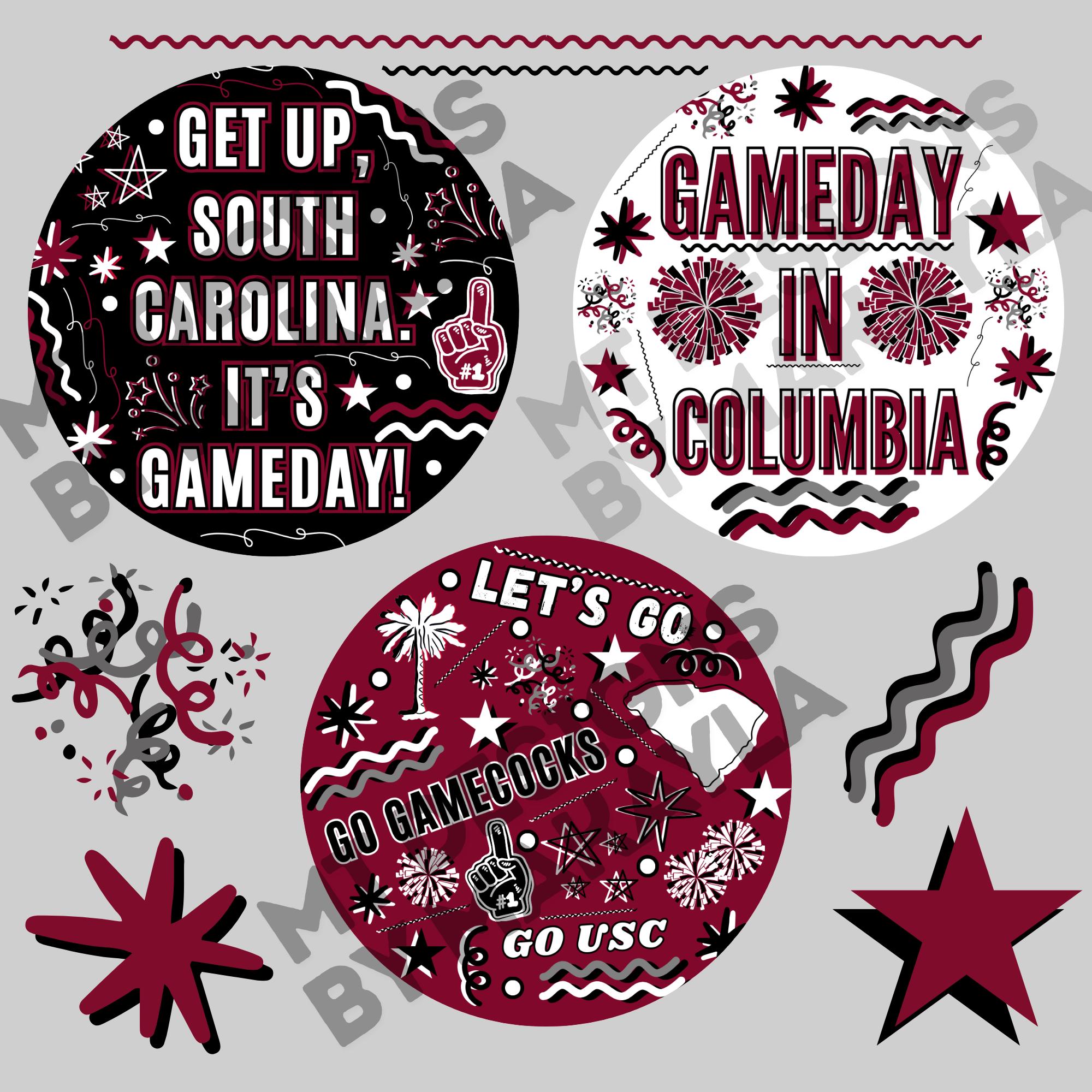 The University of South Carolina Buttons: Game-day (3in) - Etsy