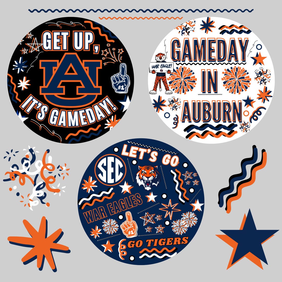 The University of Auburn Buttons: Game-day (3in) - Etsy
