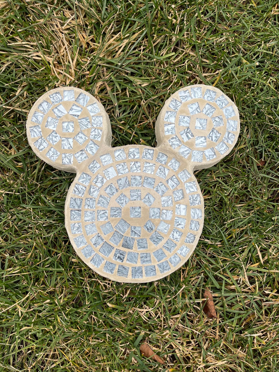 Mouse Ear Stepping Stone, Mosaic Stepping Stone, Garden Stone, Yard Art ...