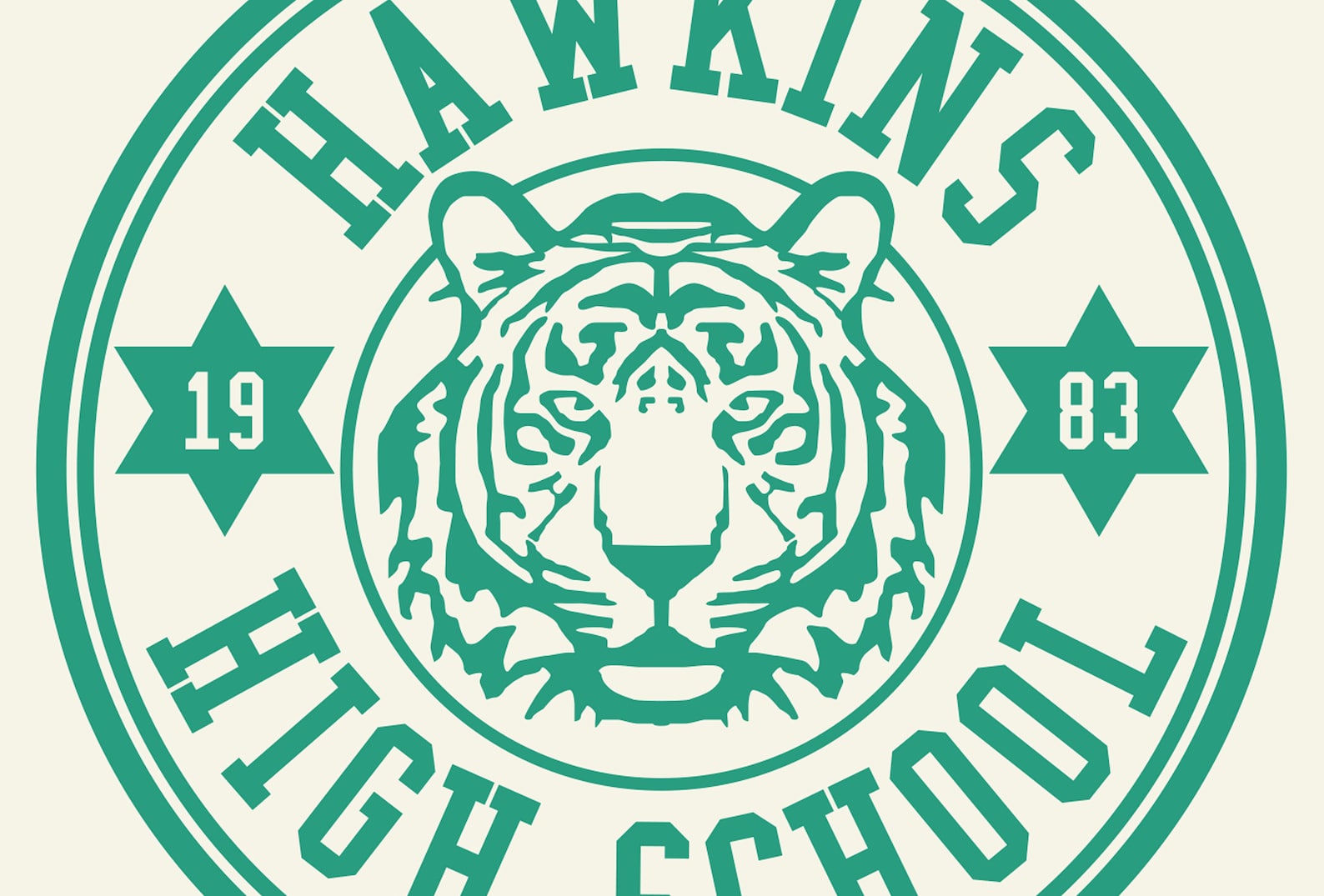 Stranger Things TV Poster Hawkins High Tiger Mascot the - Etsy UK