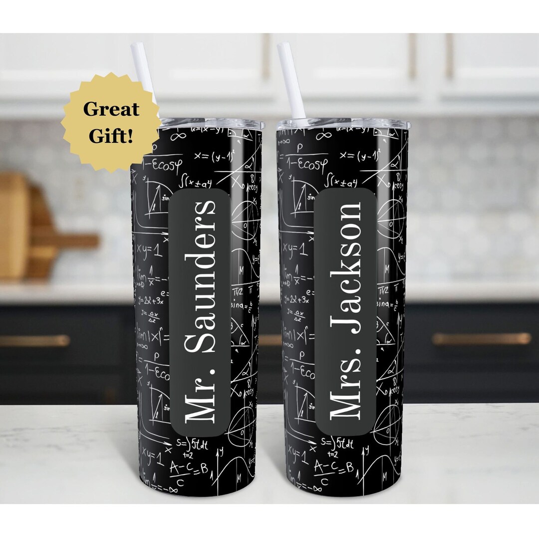 Math Teacher Gift, Personalized Tumbler for Teacher, Appreciation Gift ...