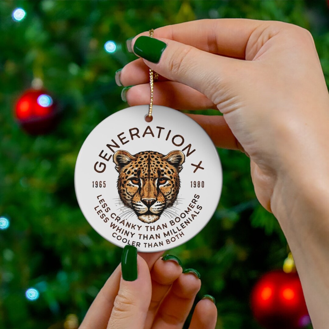 Generation X Ornament, Gen X Ornaments, Gen X Gifts, Funny Retro Tree ...
