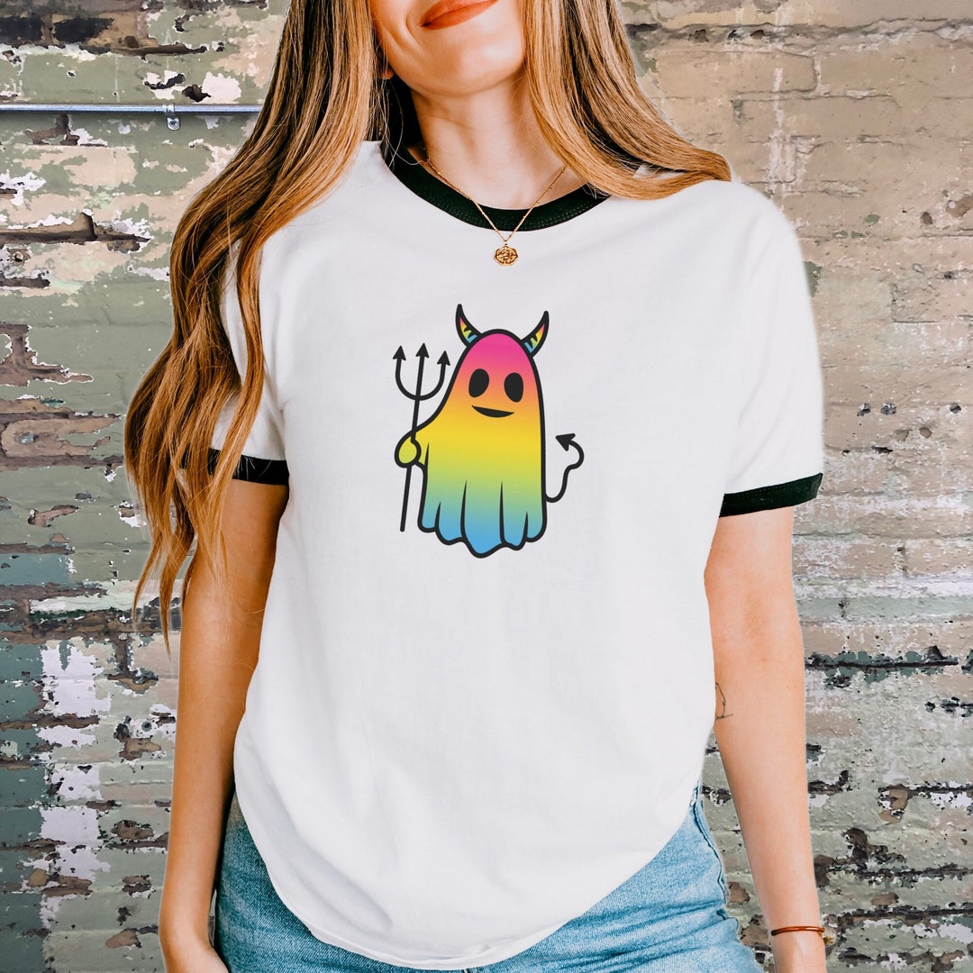 Subtle Pan Pride T-shirt, LGBTQ Ringer Tee, Pansexual Pride, Pansexual ...