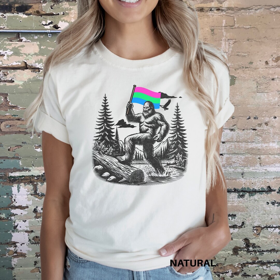 Polysexual Bigfoot T-shirt, Polysexual Pride, Subtle Pride Shirt ...