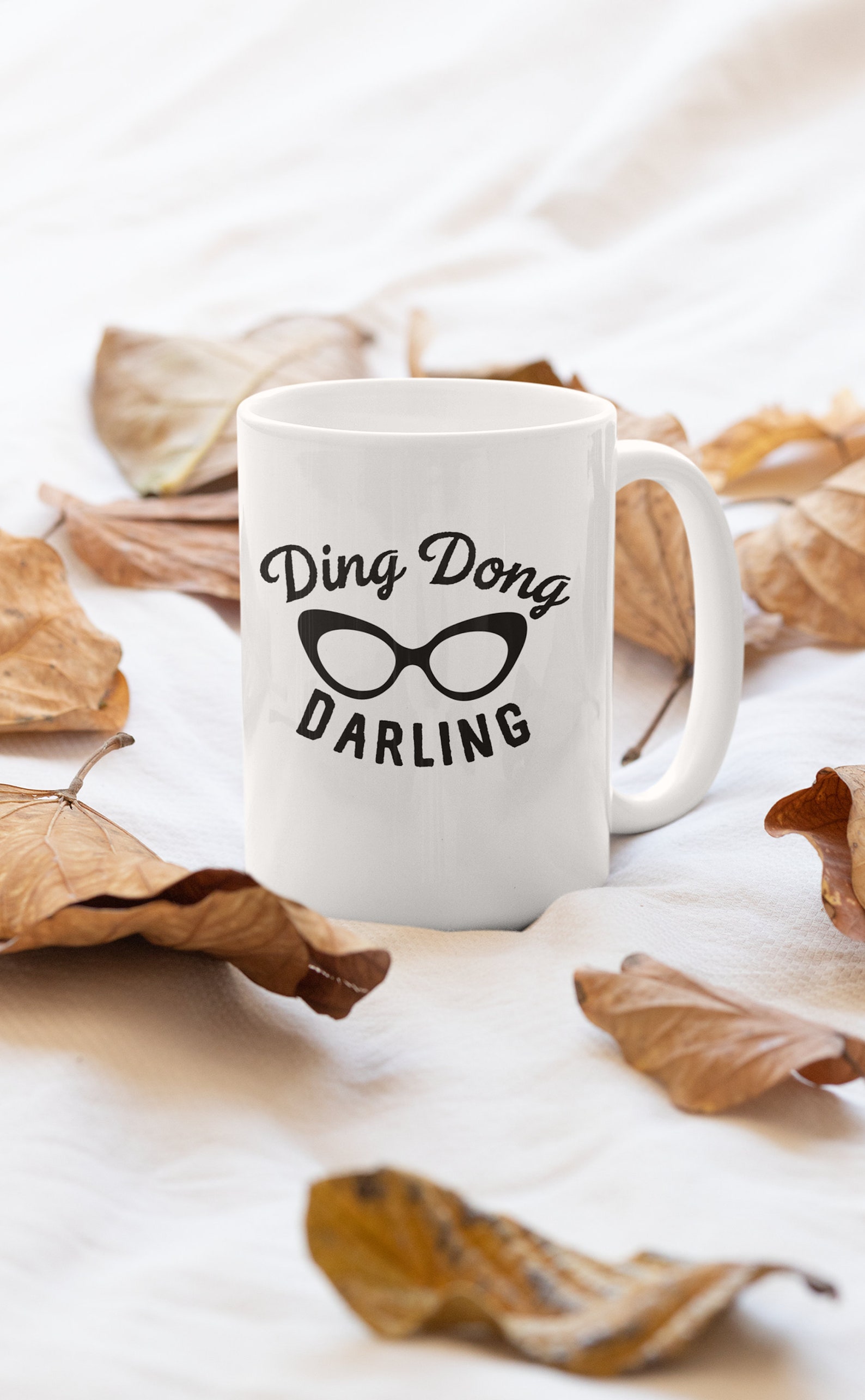 Ding Dong Darling Mug, Glow up Fan, Makeup Artist Gift, Cat Eye Glasses ...