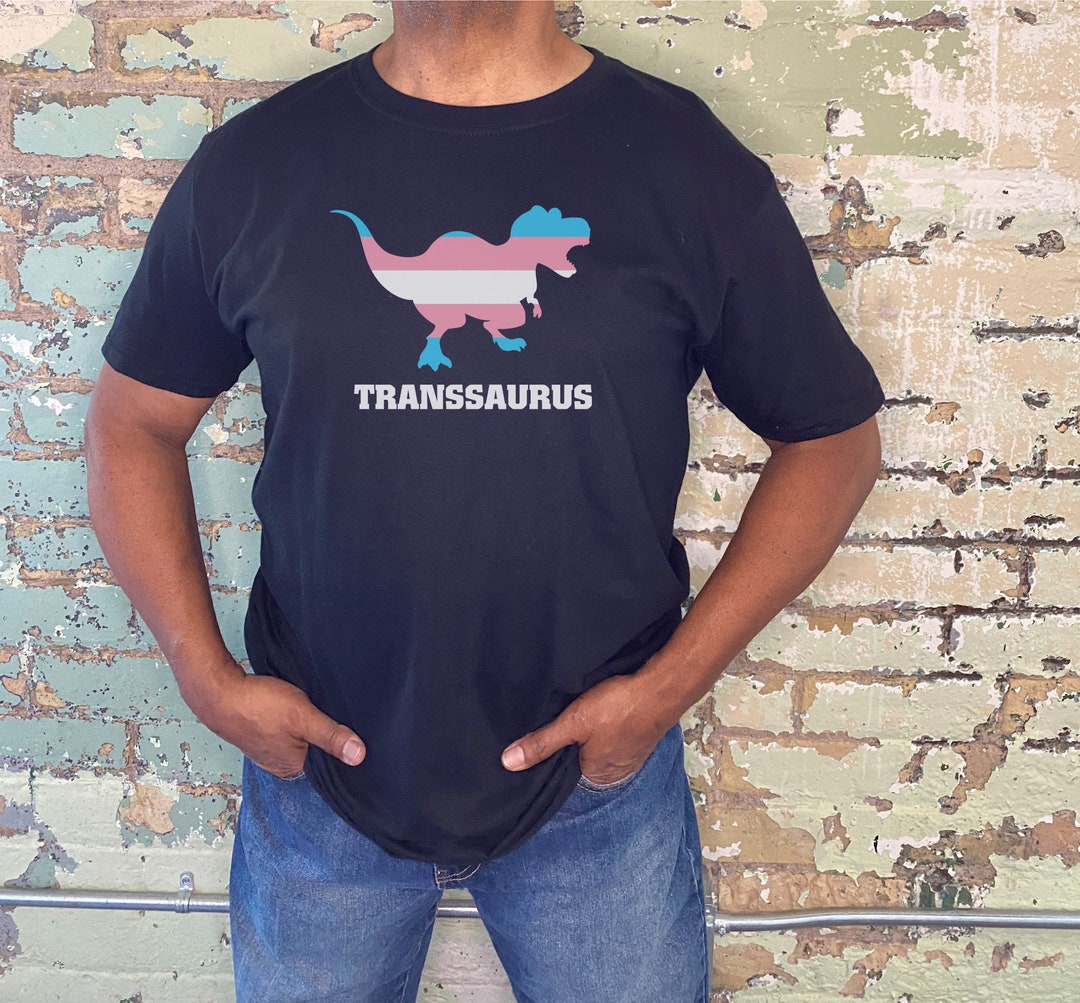 Transsaurus T- Rex, Transgender Pride, Gay Pride Shirt, Black ...