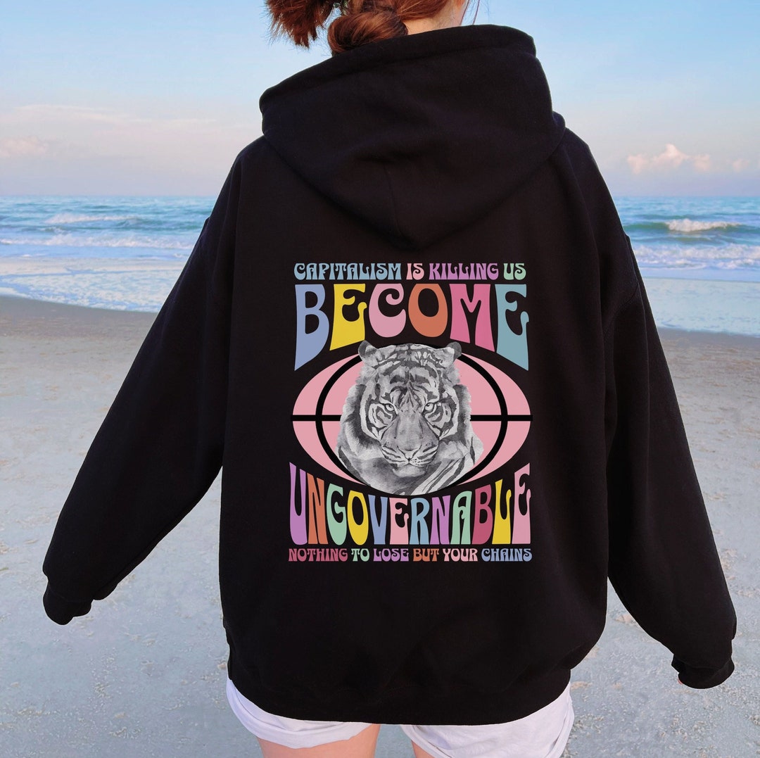 Retro Be Ungovernable Hoodie, Anarchy, Socialist Shirt, Leftist, Eat ...