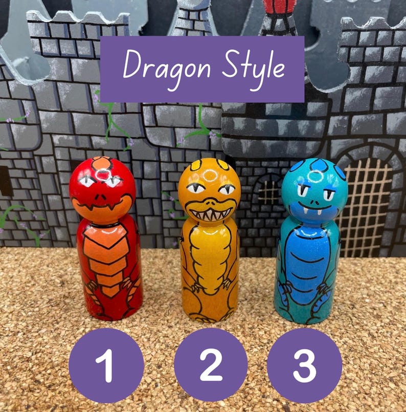 Prince, Princess, Dragon, Castle Play Set. - Etsy