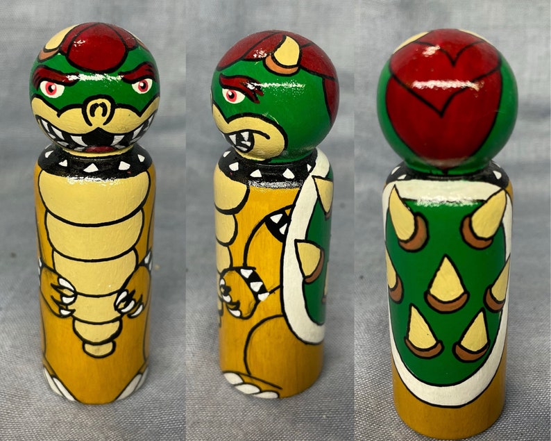 Mario and Friends Peg Doll Set - Etsy