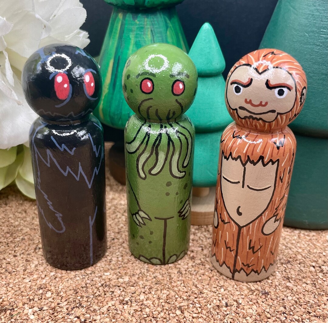 Cryptid Peg Dolls - Etsy