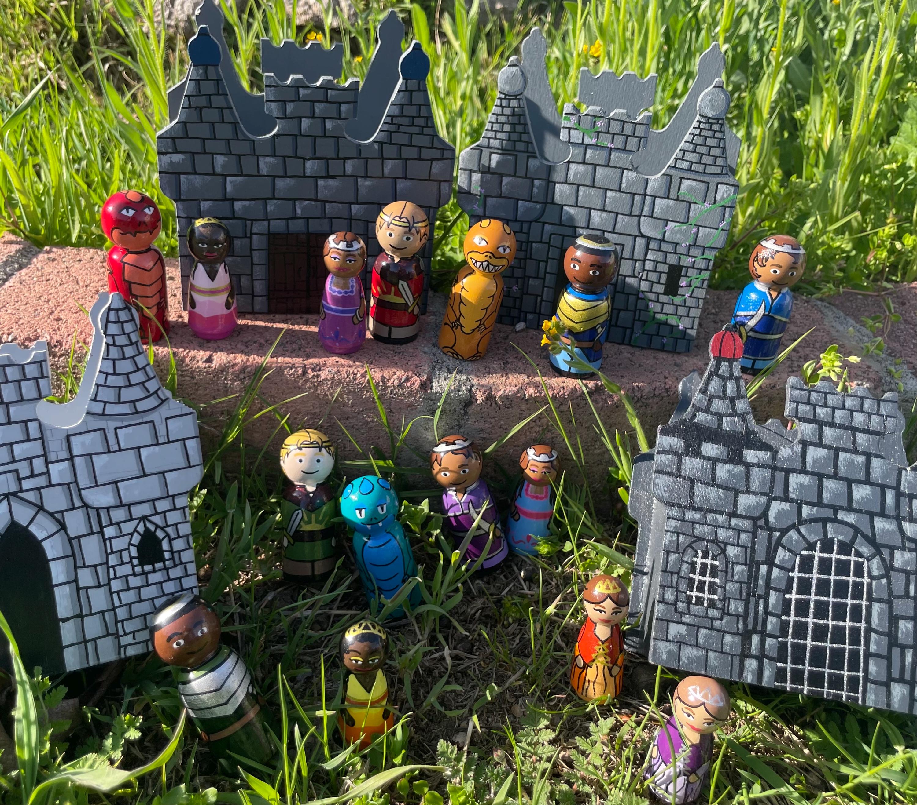 Prince, Princess, Dragon, Castle Play Set. - Etsy