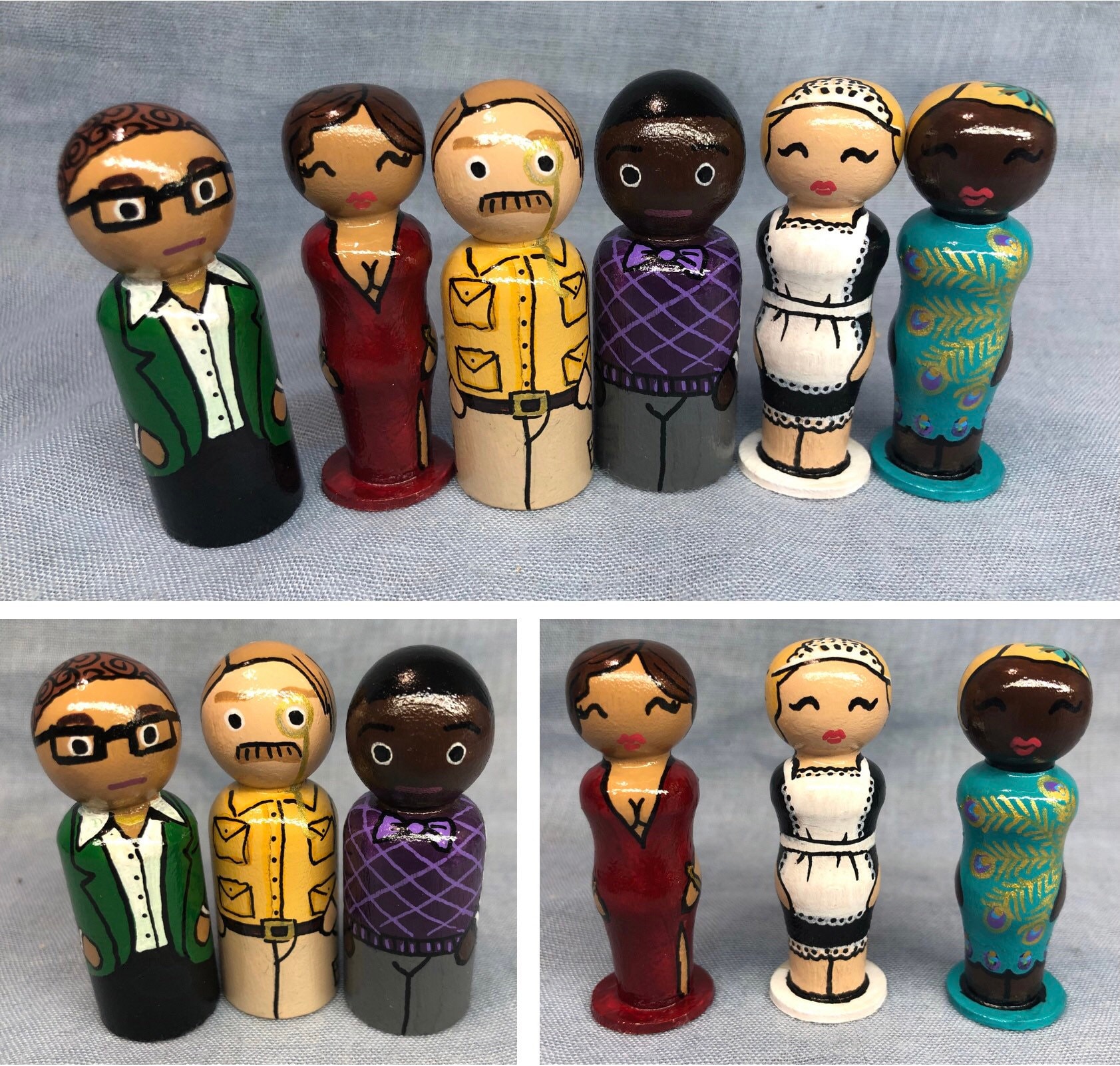 Clue Inspired Characters Custom Game Pieces - Etsy