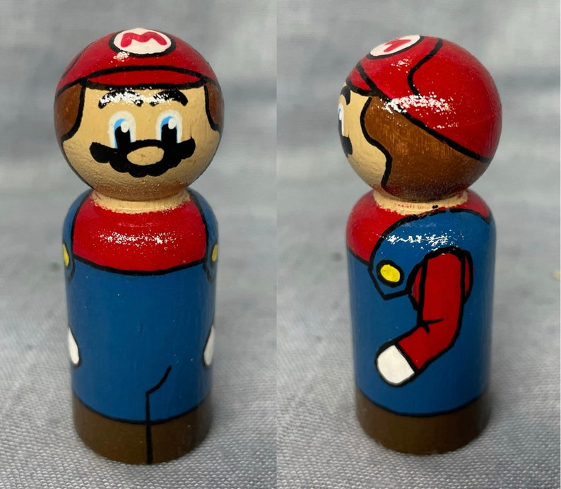 Mario and Friends Peg Doll Set - Etsy