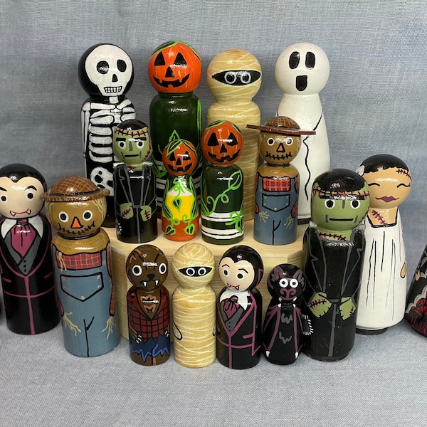 Wooden Peg Dolls - Etsy