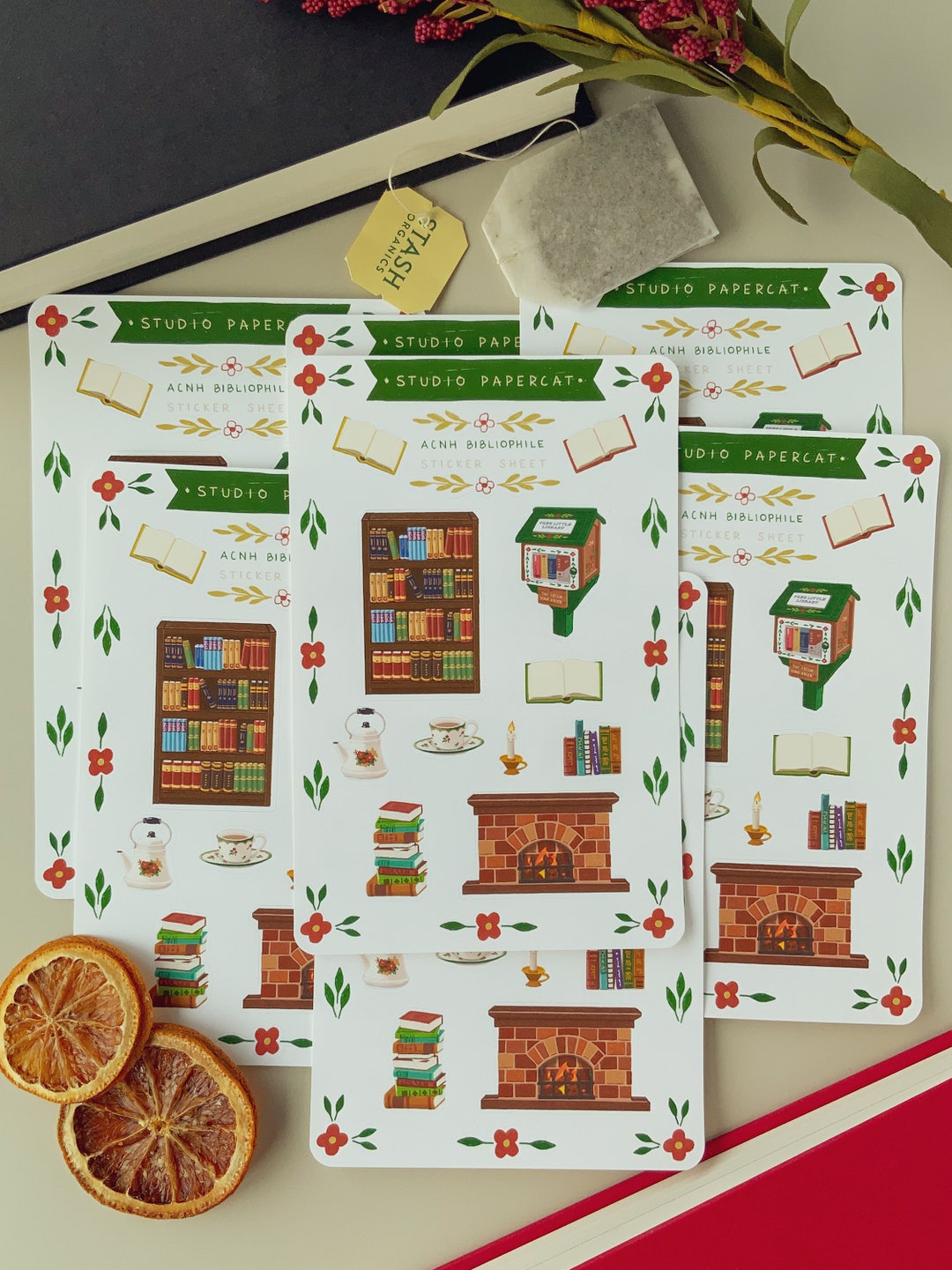 ACNH Bibliophile Sticker Sheet, Animal Crossing New Horizons Aesthetic ...