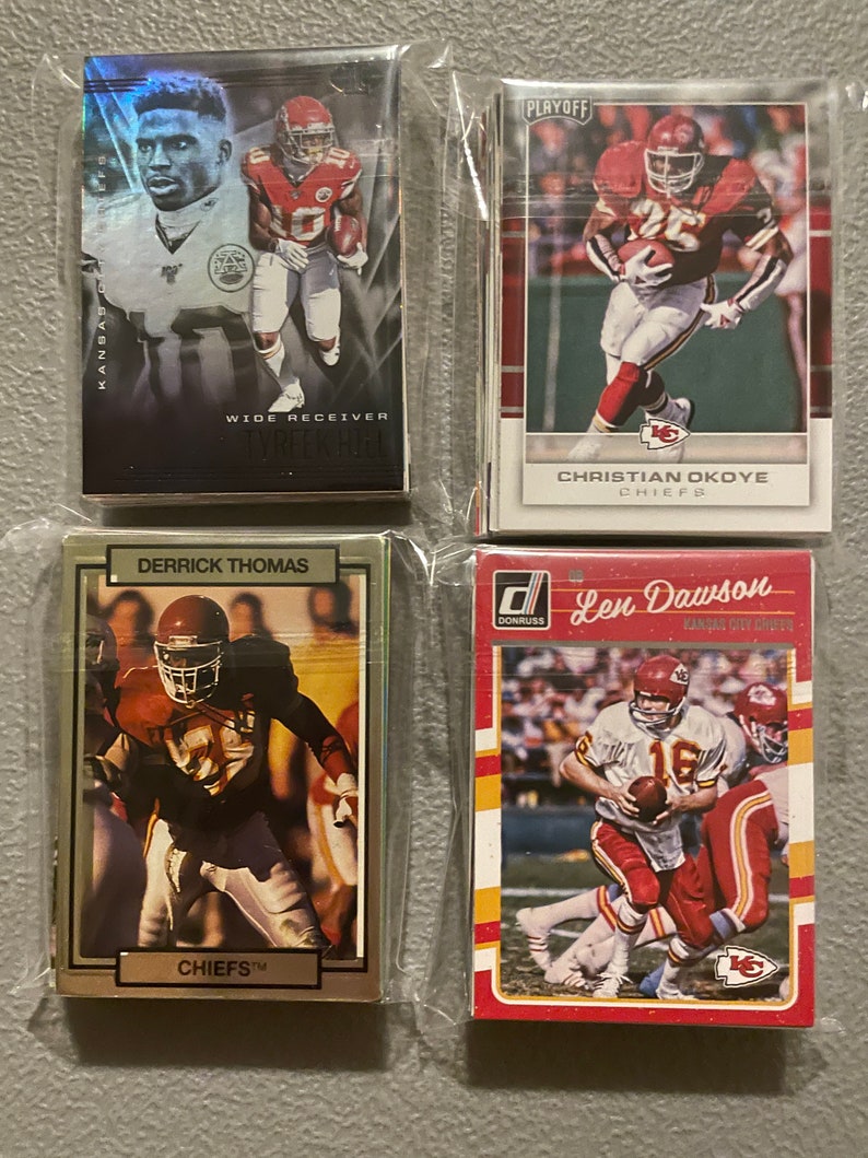 Kansas City Chiefs Football Cards Grab Bag of 30 Cards From - Etsy
