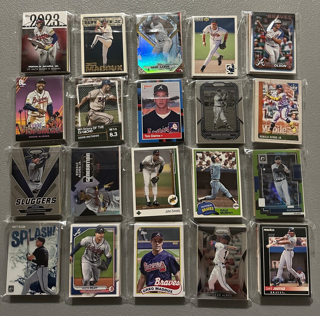 Atlanta Braves Baseball Cards Grab Bag of 30 Cards From 1980s-today - Etsy
