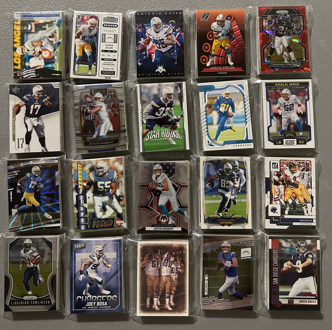 San Diego/los Angeles Chargers Football Cards Grab Bag of 30 - Etsy