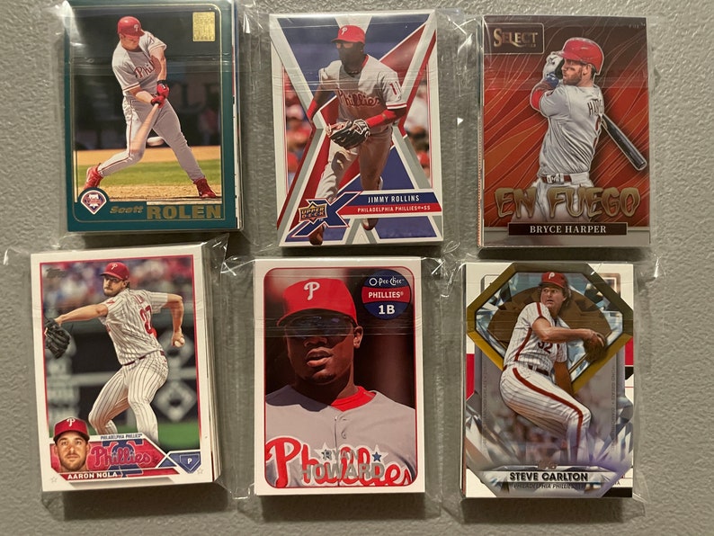 Philadelphia Phillies Baseball Cards Grab Bag of 30 Cards - Etsy