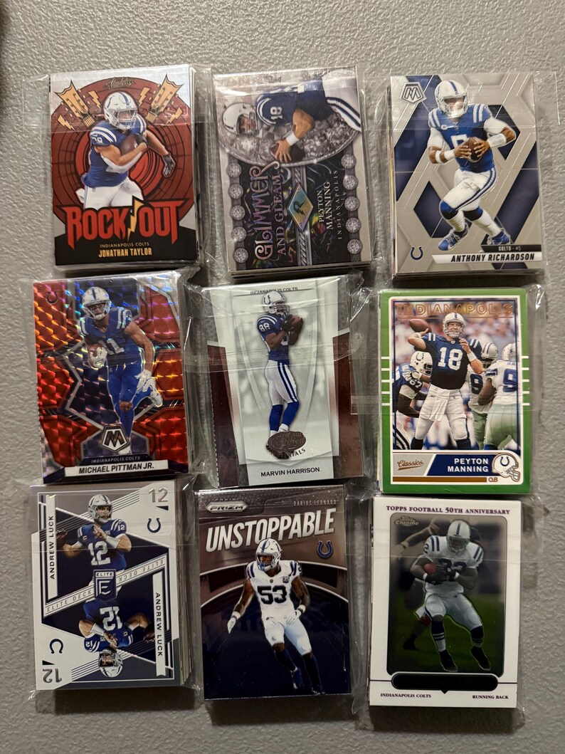 Indianapolis Colts Football Cards - Grab Bag of 30 Cards From 1980s ...