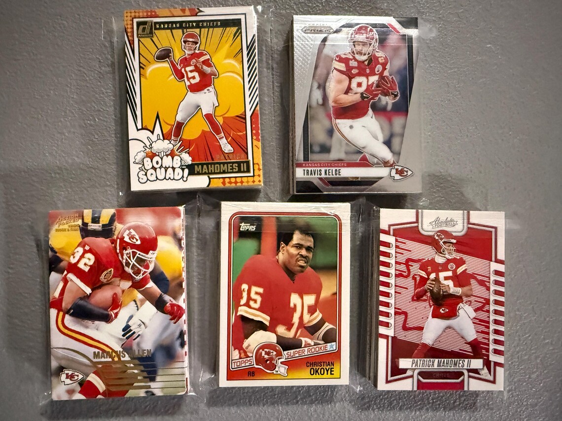 Kansas City Chiefs Football Cards - Grab Bag of 30 Cards From the 1980s ...