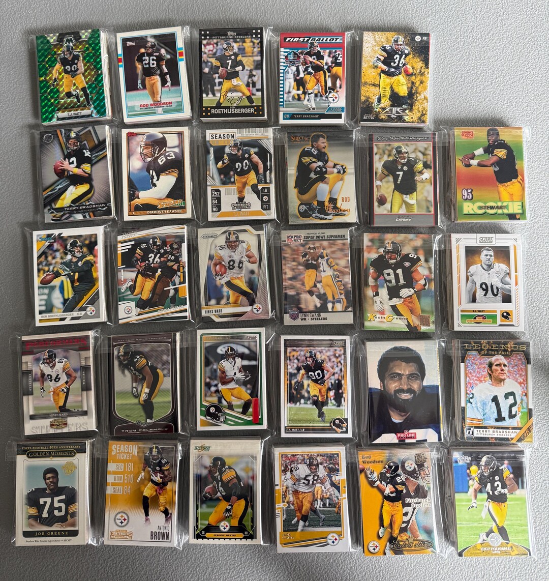 Pittsburgh Steelers Football Cards - Grab Bag of 30 Cards From the ...