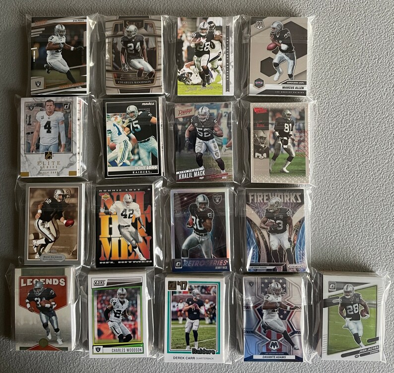 Las Vegas Raiders Football Cards Grab Bag of 30 Cards From - Etsy
