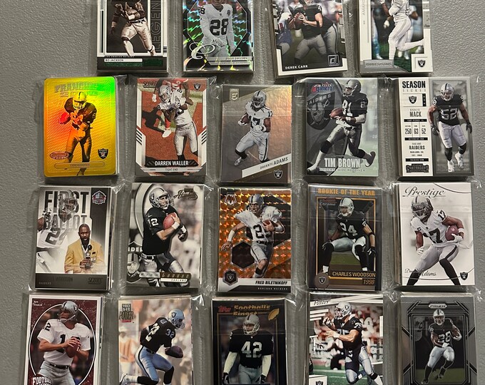 Las Vegas Raiders Football Cards Grab Bag of 30 Cards From the 1980s ...