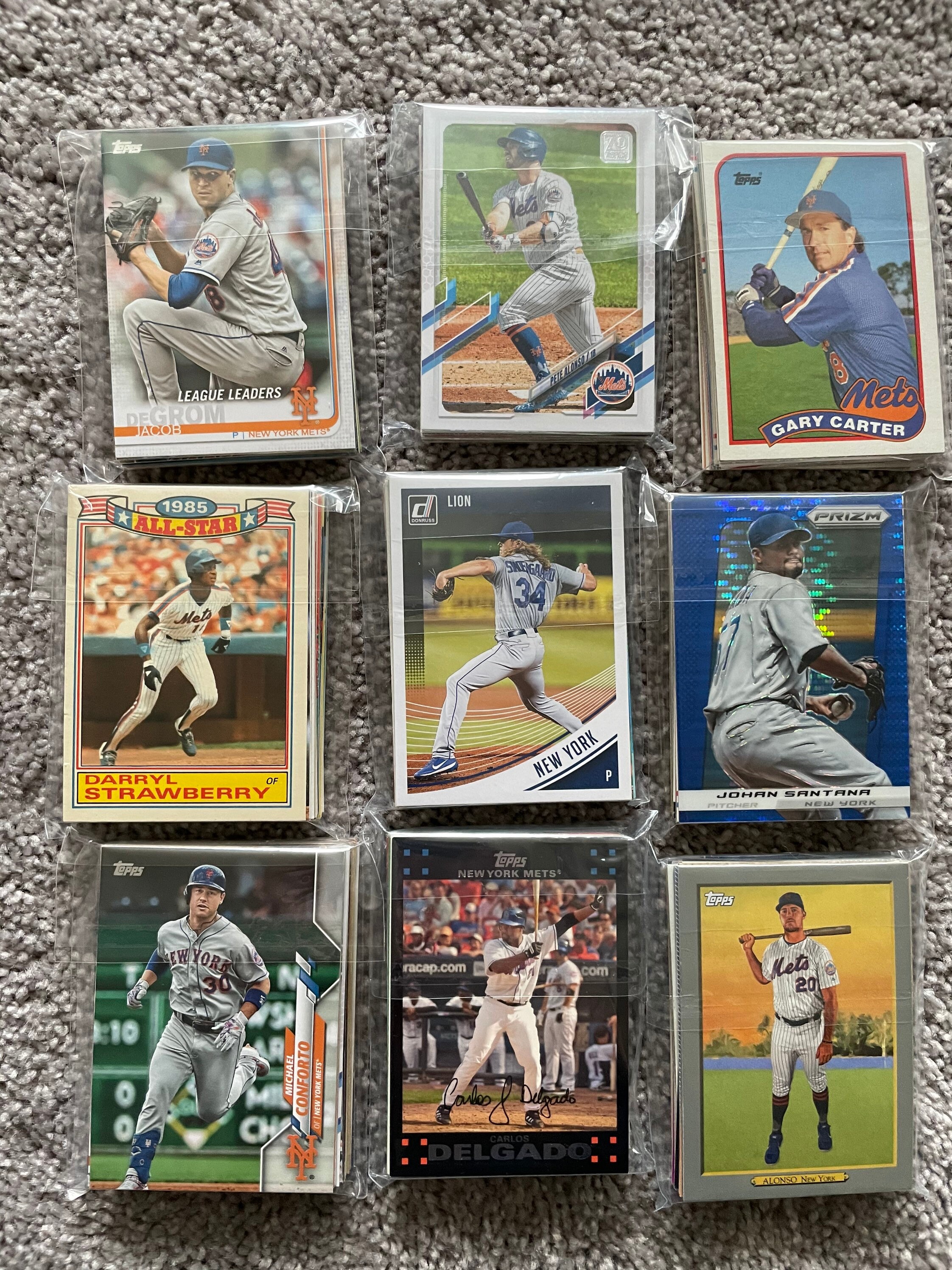 New York Mets Baseball Cards Grab Bag of 30 Cards from | Etsy