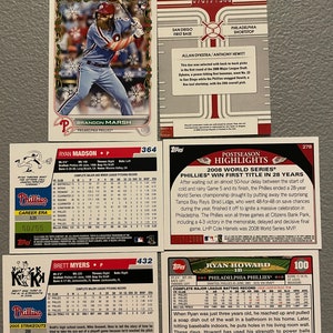 Philadelphia Phillies Baseball Cards Grab Bag of 30 Cards - Etsy