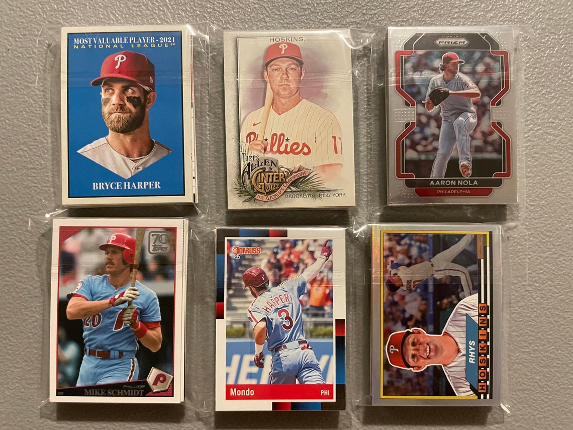 Philadelphia Phillies Baseball Cards Grab Bag of 30 Cards - Etsy