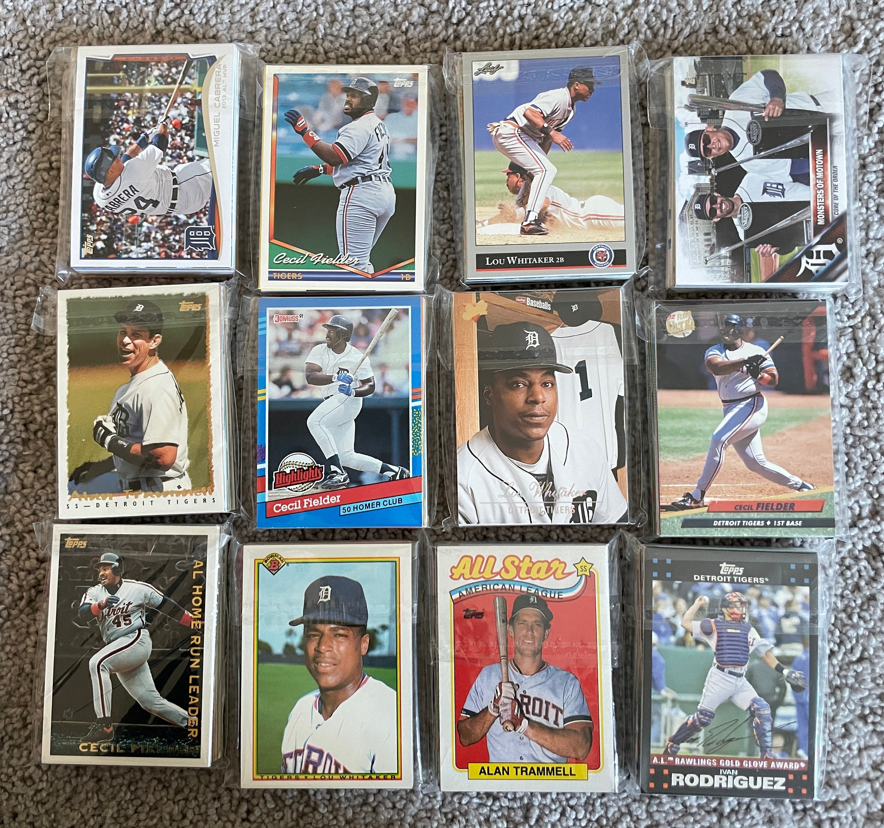 Detroit Tigers Baseball Cards Grab Bag of 30 Cards From | Etsy