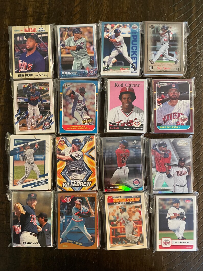 Minnesota Twins Baseball Cards Grab Bag of 30 Cards From - Etsy