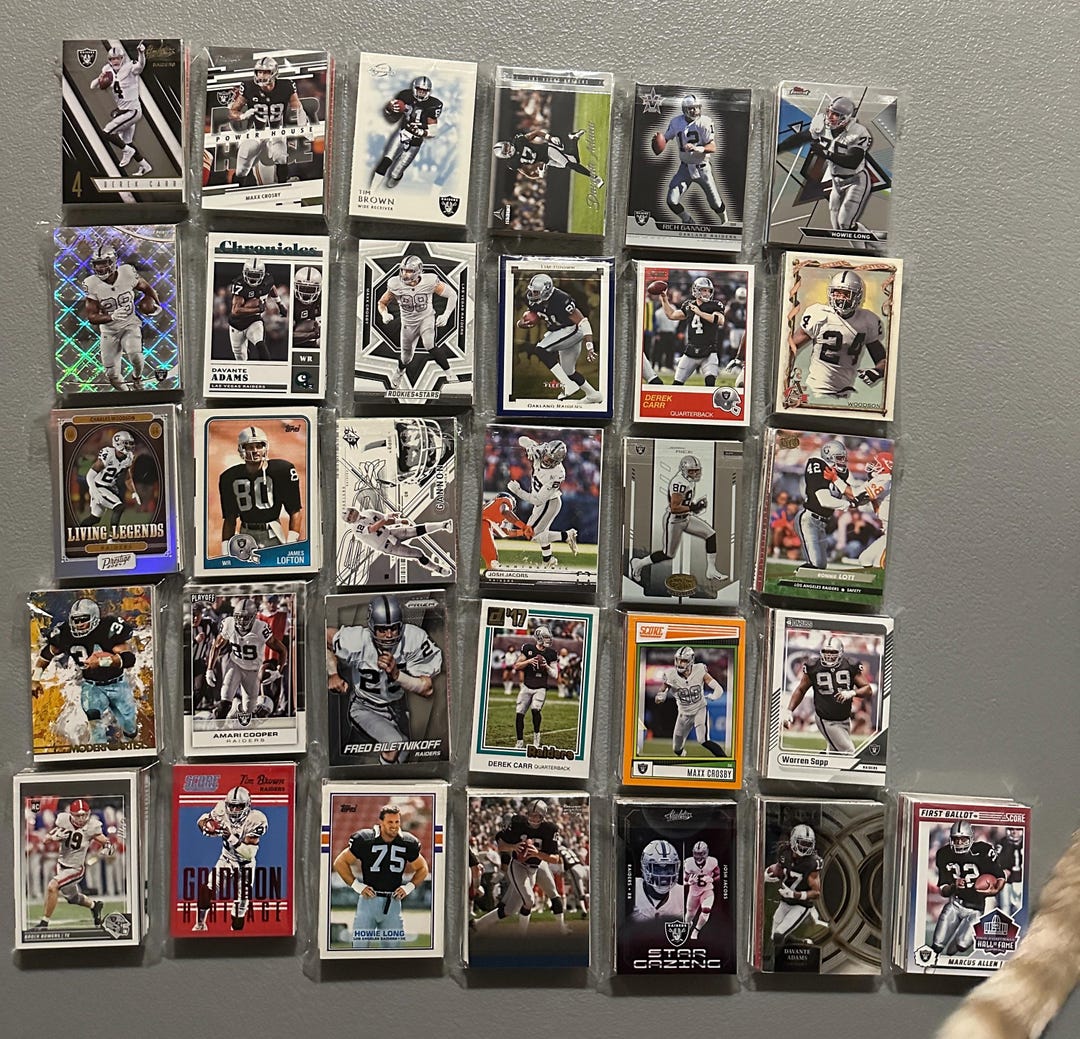 Las Vegas Raiders Football Cards - Grab Bag of 30 Cards From the 1980s ...