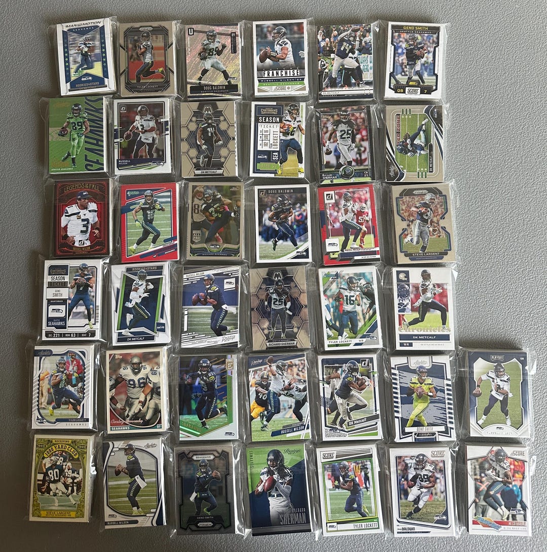 Seattle Seahawks Football Cards Grab Bag of 30 Cards From 1980s-today ...