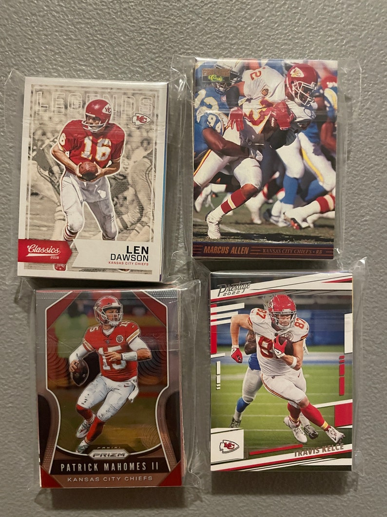 Kansas City Chiefs Football Cards Grab Bag of 30 Cards From - Etsy