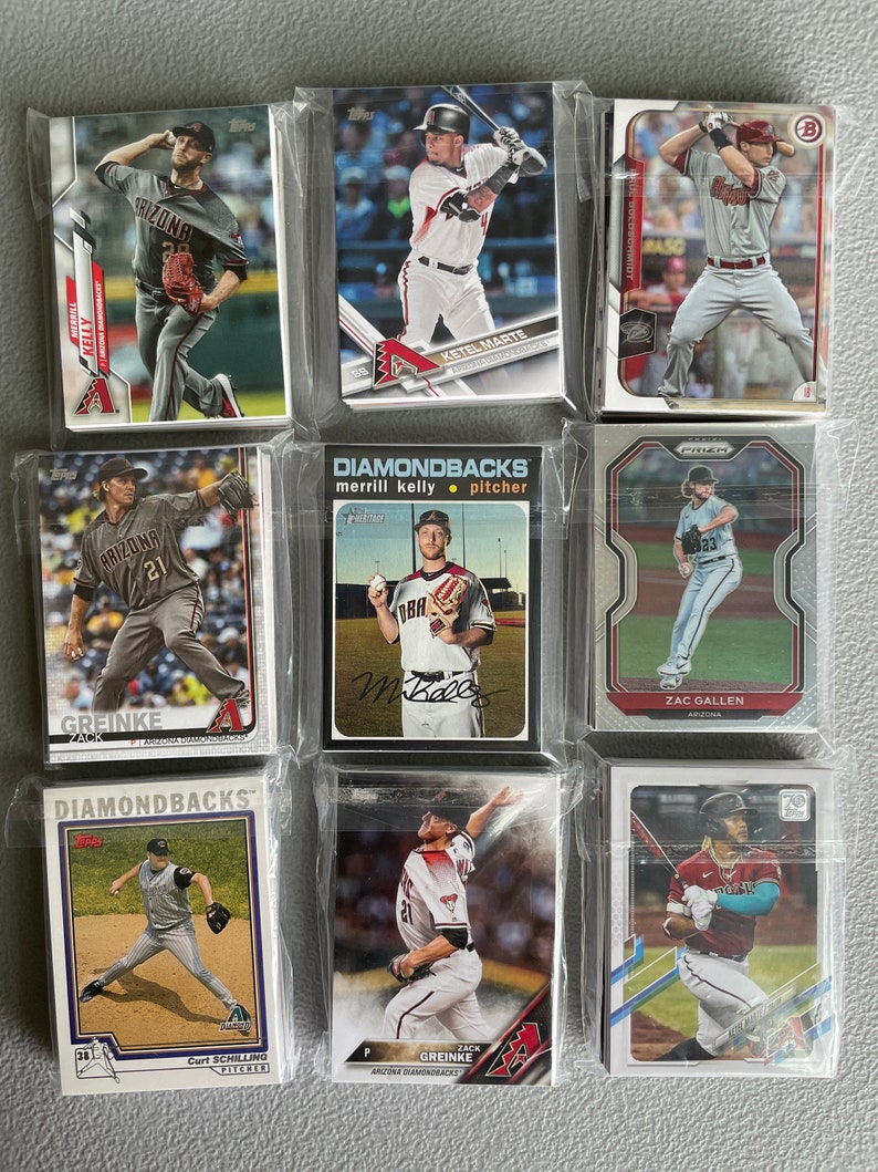 Arizona Diamondbacks Baseball Cards Grab Bag of 30 Cards - Etsy