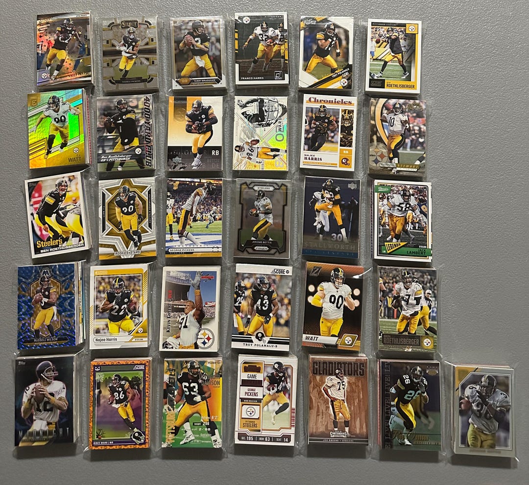 Pittsburgh Steelers Football Cards Grab Bag of 30 Cards From the 1980s ...