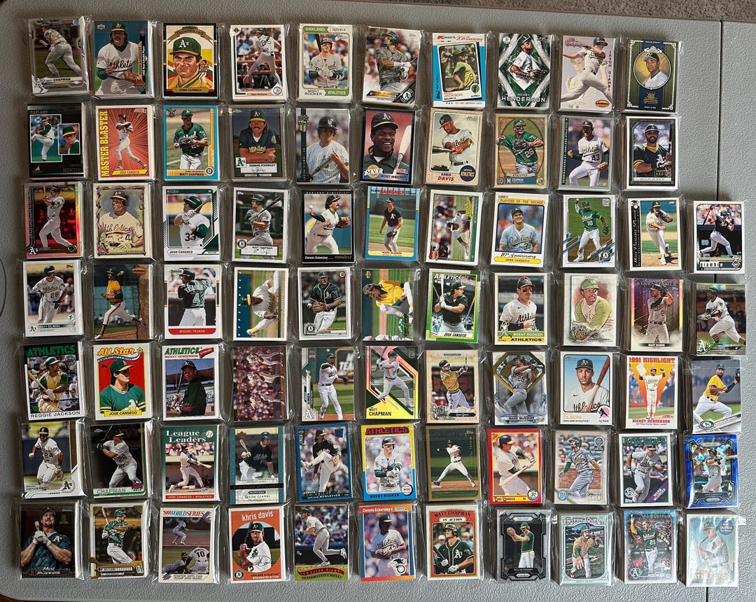 Oakland/sacramento Athletics (a's) Baseball Cards - Grab Bag of 30 ...