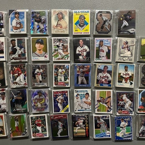 Atlanta Braves Baseball Cards Grab Bag of 30 Cards From - Etsy