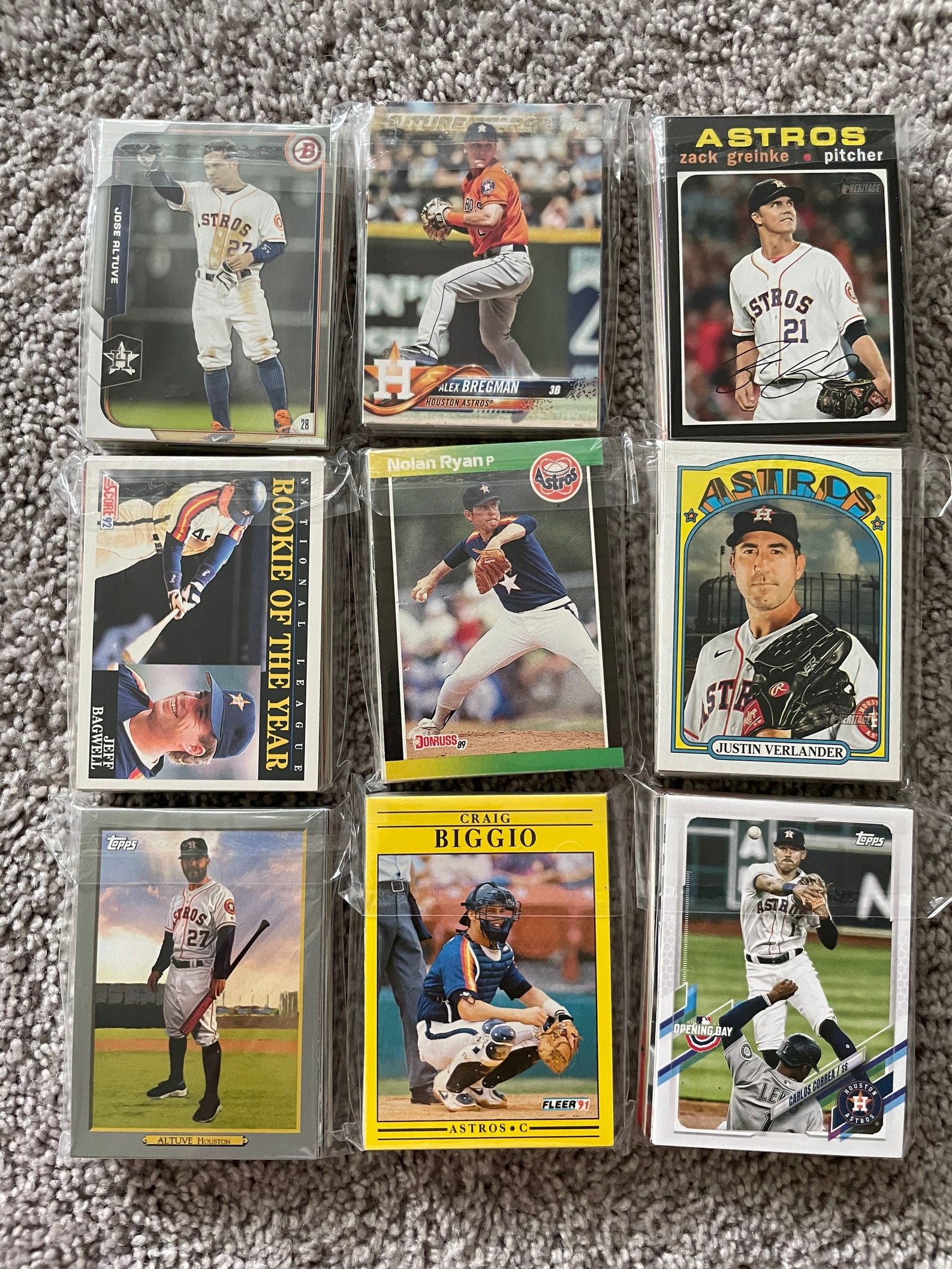 Houston Astros Baseball Cards Grab Bag of 30 Cards from | Etsy