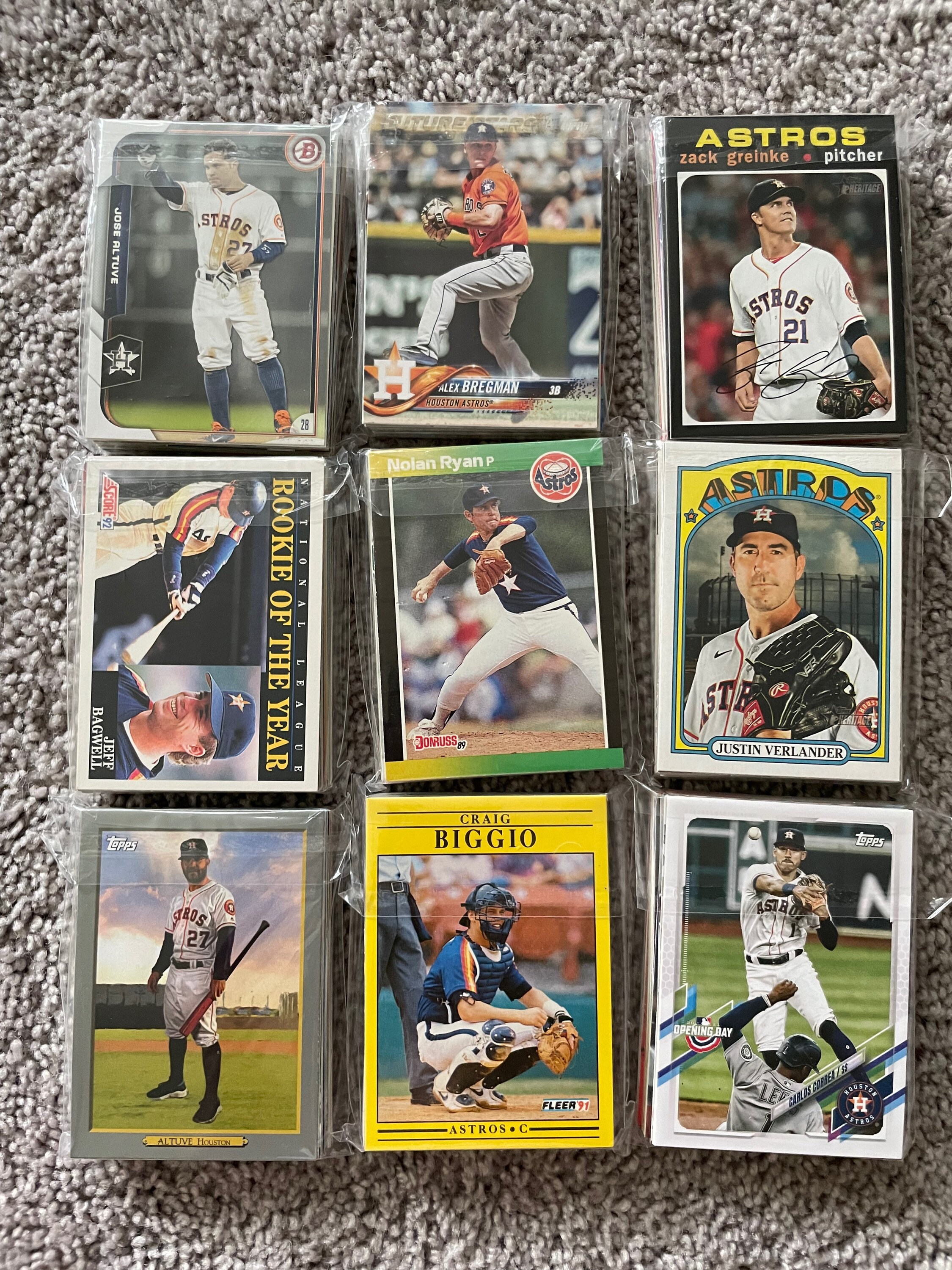Houston Astros Baseball Cards Grab Bag of 30 Cards from | Etsy