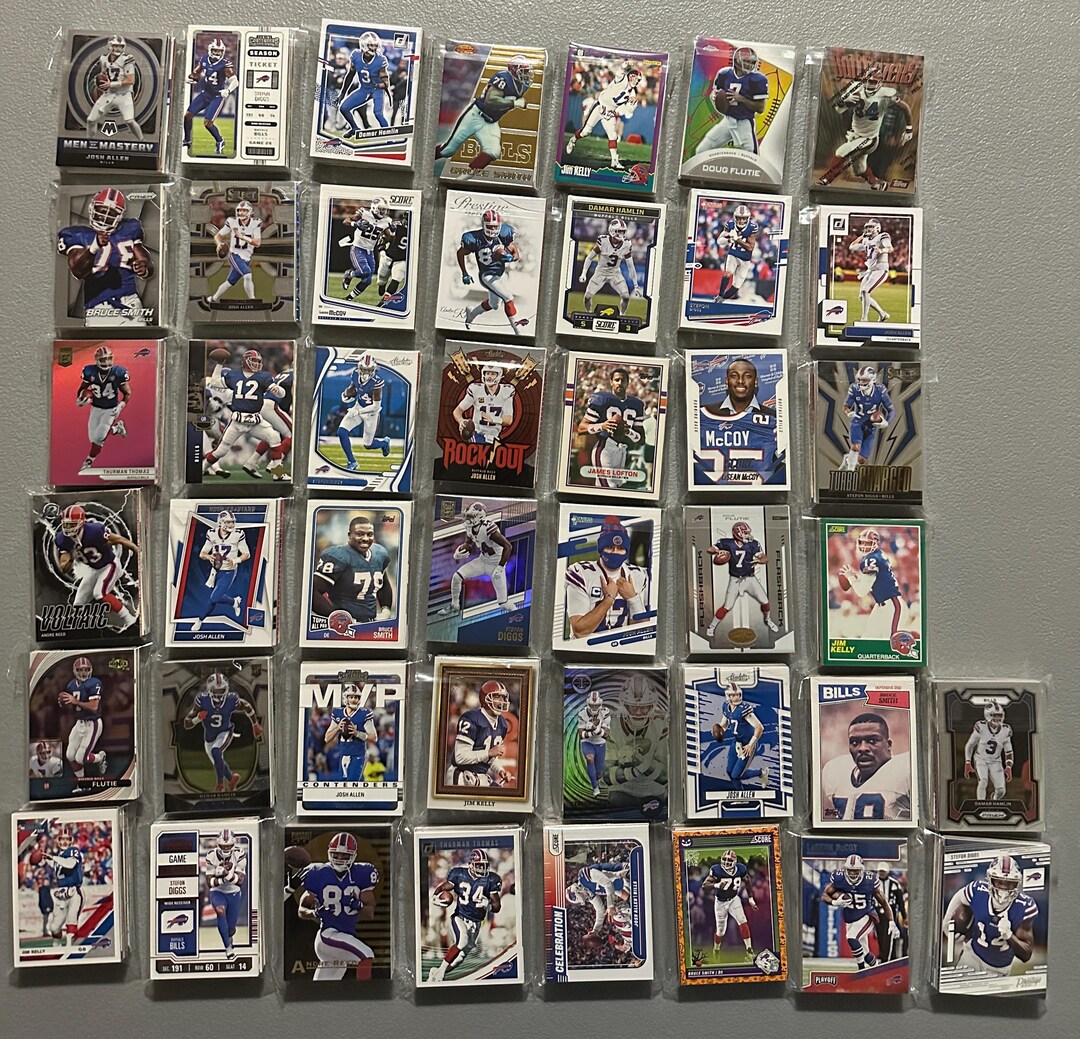 Buffalo Bills Football Cards - Grab Bag of 30 Cards From 1980s-today - Etsy