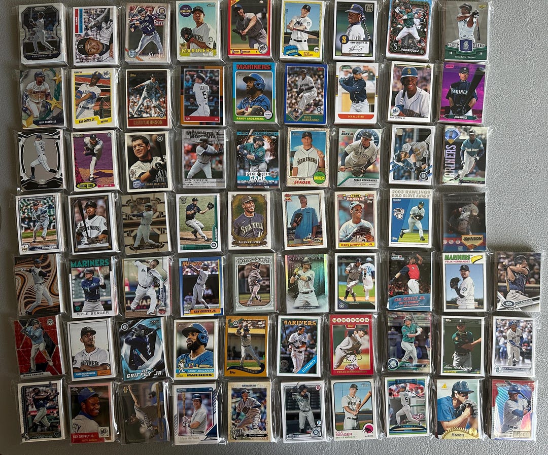 Seattle Mariners Baseball Cards - Grab Bag of 30 Cards From 1980s-today ...