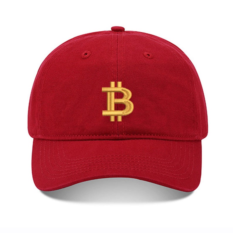 Bitcoin BTC Unisex Embroidery Baseball Cap Washed Cotton Embroidered ...