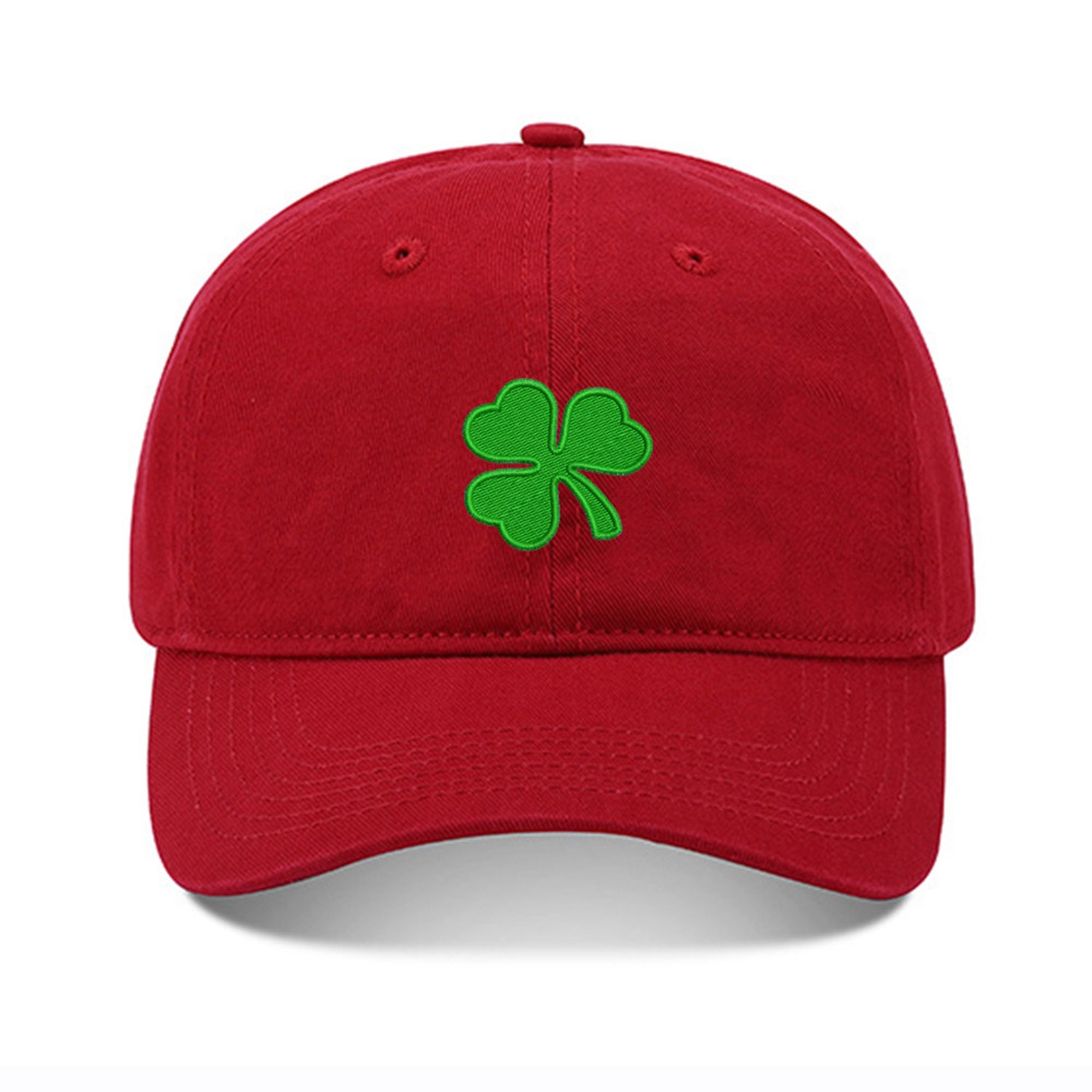 Green Irish Shamrock Unisex Embroidery Baseball Cap Washed Cotton ...