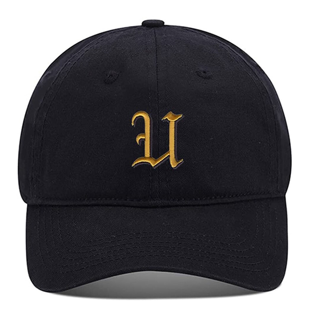 Baseball Cap Old English U Embroidery Hat Embroidered Adjustable Hats ...